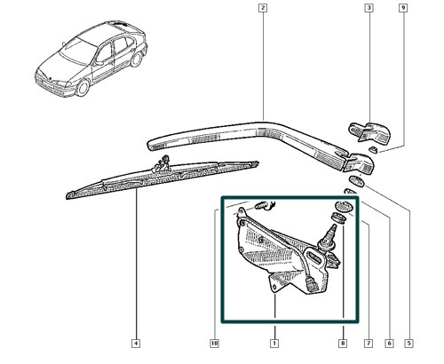 Motor Limpador Traseiro Renault Megane - 8200028554