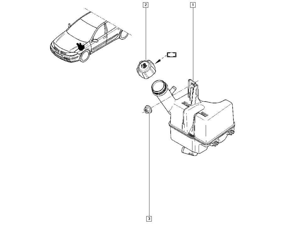 Reservatório de Agua Renault Laguna - 8200447047