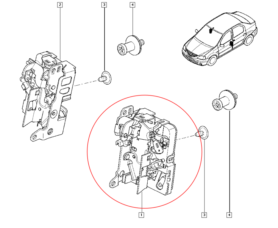 Fechadura Porta Dianteira Esquerda Renault Sandero - 805033692R