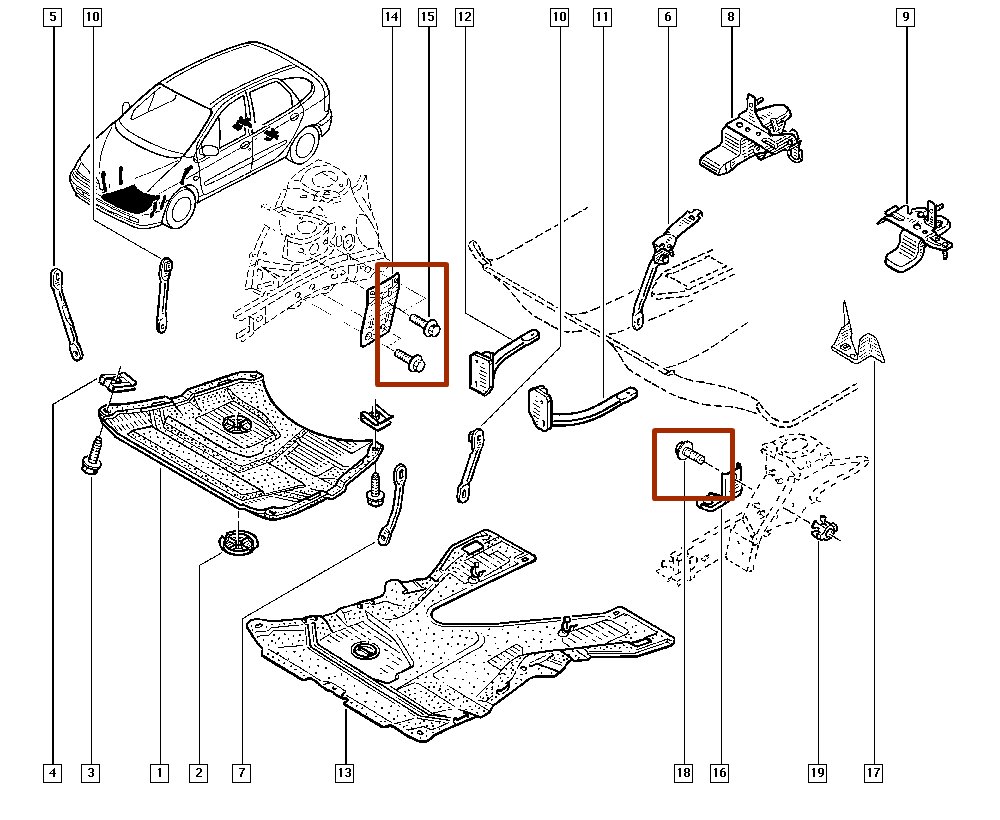 Parafuso M8x1,25-20 Linha Renault - 7703602226