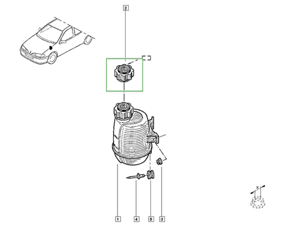 Tampa Reservatório de Água Renault Clio - 8200048024